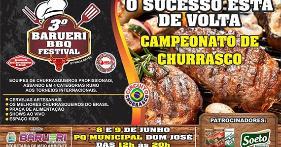 Barueri BBQ Festival tem sua 3ª edilção no Parque Municipal