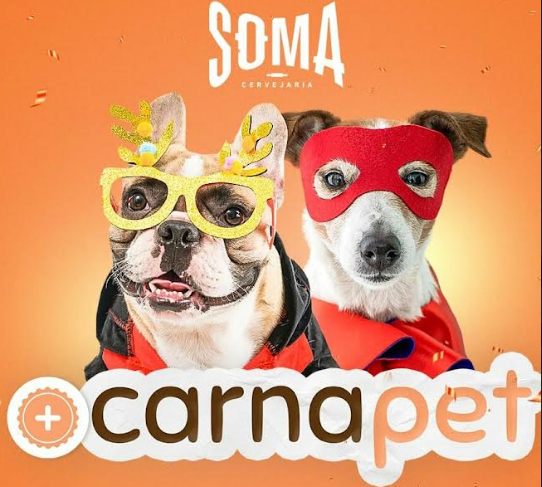 Carnaval pet com consurso de fantasias no Soma Cervejaria